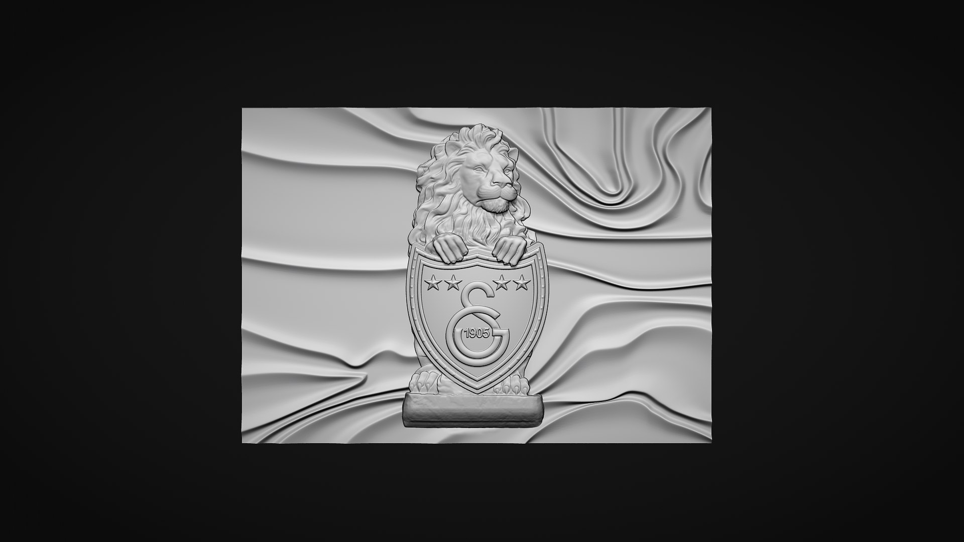 3D Galatasaray Football Club Logo Wall Art Model - TurboSquid 2334260