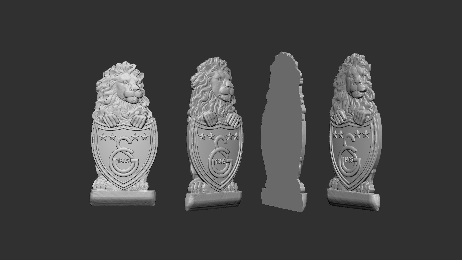 3D Galatasaray Football Club Logo Wall Art Model - TurboSquid 2334260