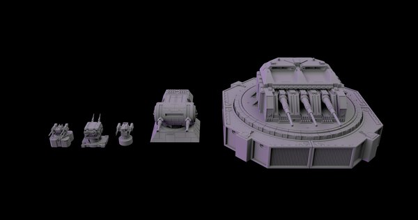 3D sci-fi greeble kitbash model - TurboSquid 1555035