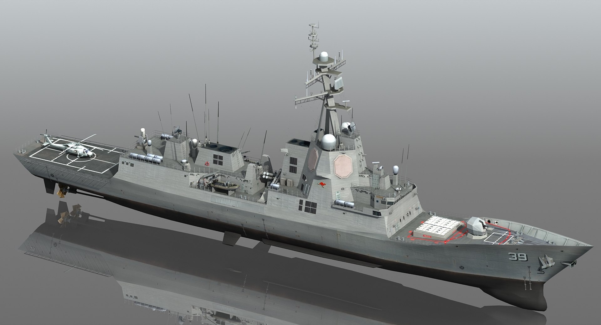 Hmas Hobart Class Destroyer 3D - TurboSquid 1327736