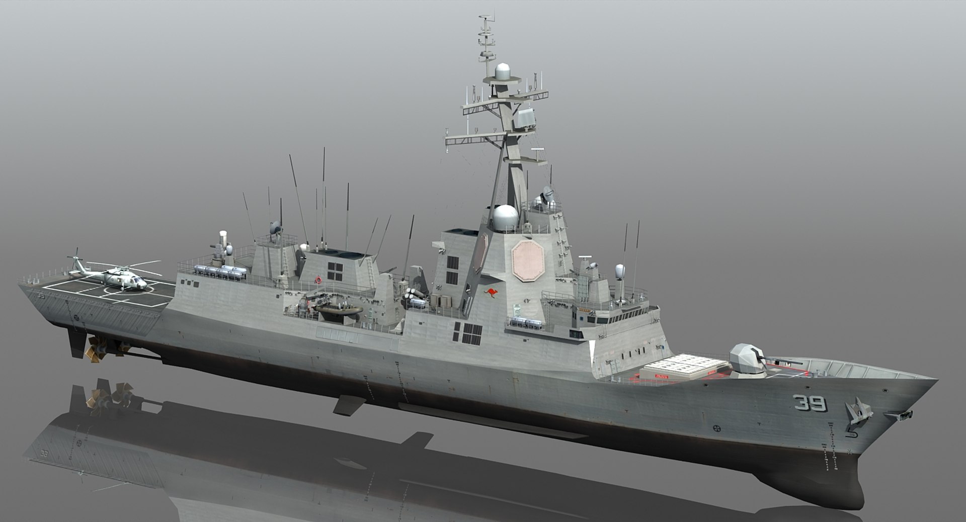 Hmas Hobart Class Destroyer 3D - TurboSquid 1327736