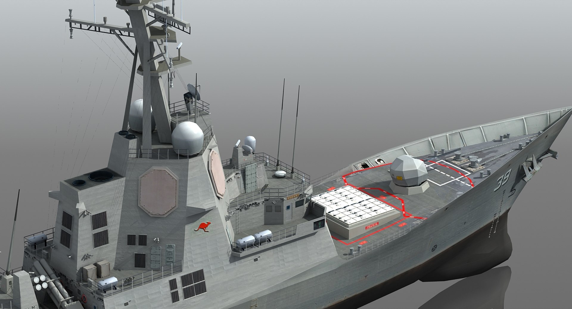 Hmas hobart class destroyer 3D - TurboSquid 1327736