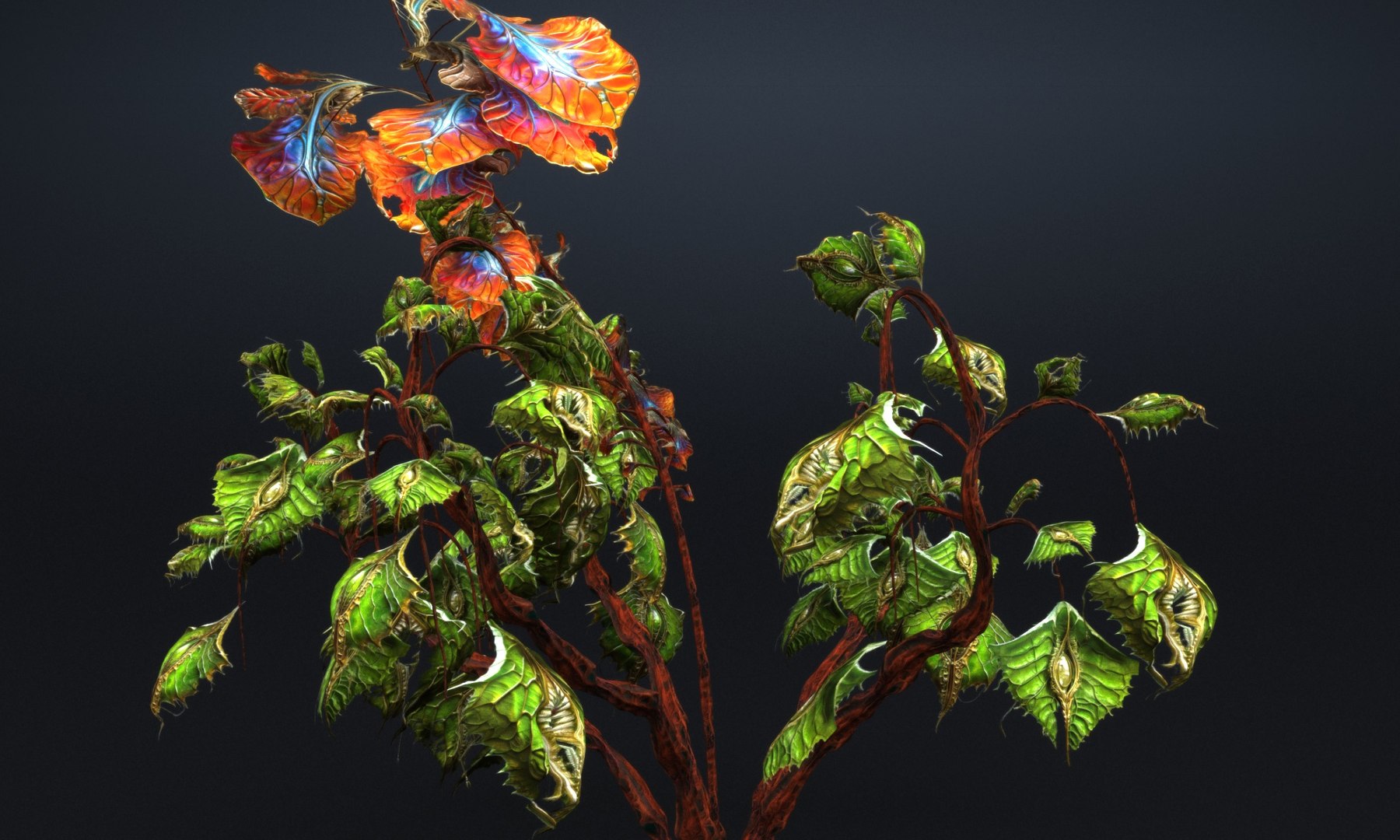3D Alien Plants Animated Pack Model - TurboSquid 2178591