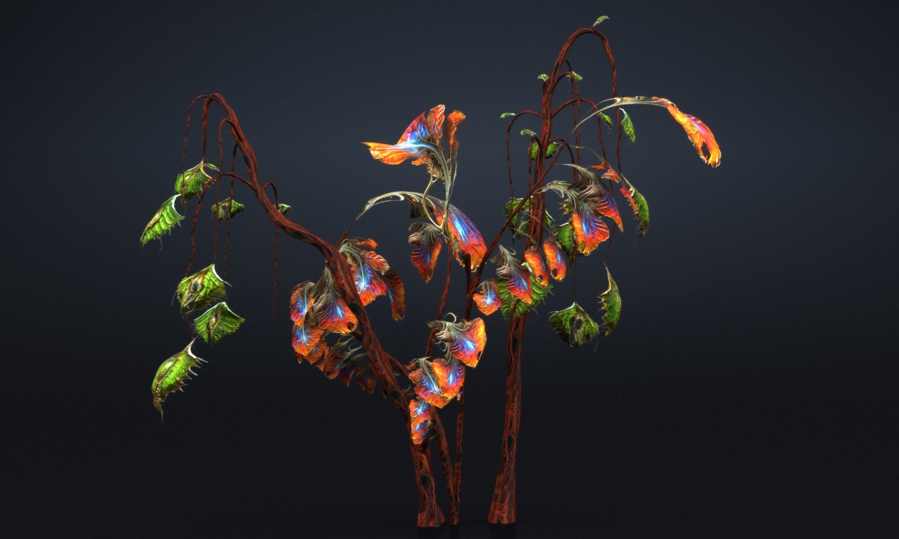 3D Alien Plants Animated Pack Model - TurboSquid 2178591