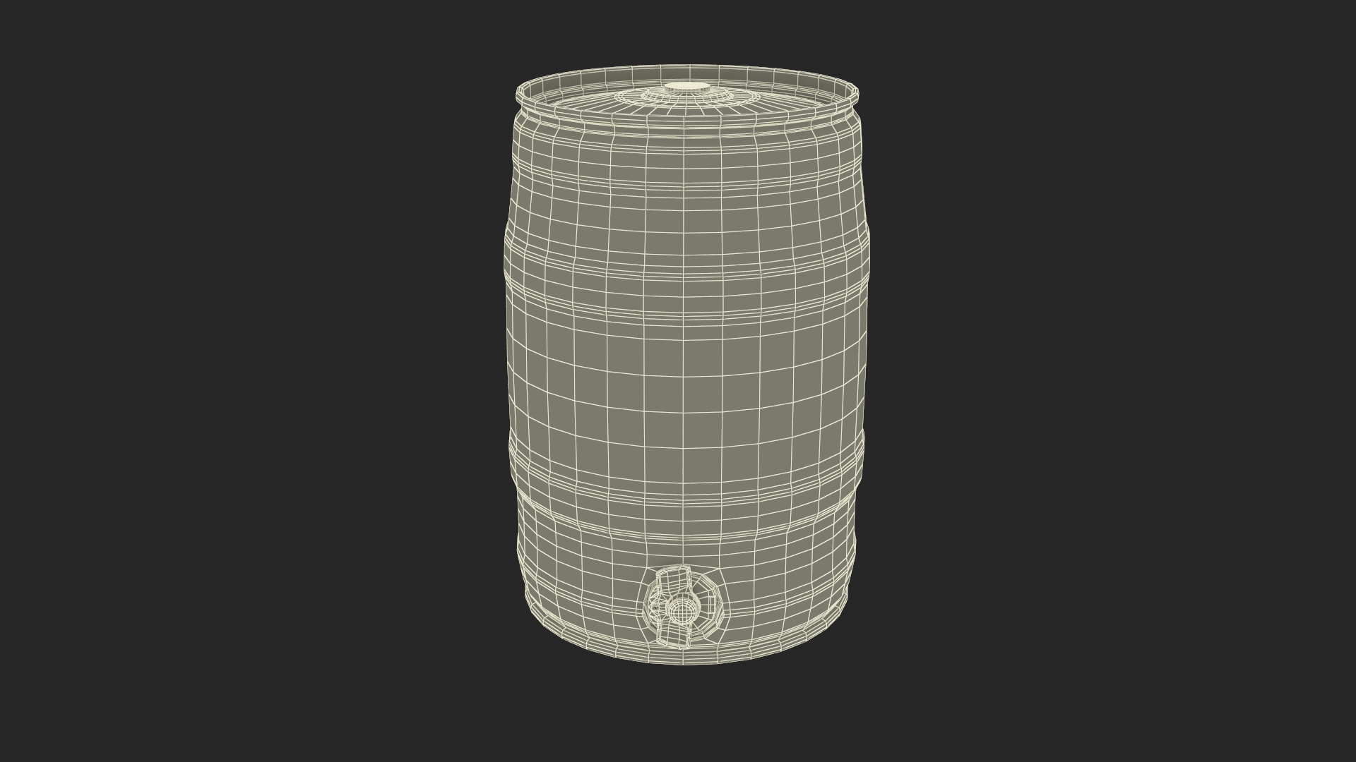 3D Model Generic Beer Keg With Tap Mockup - TurboSquid 2302369