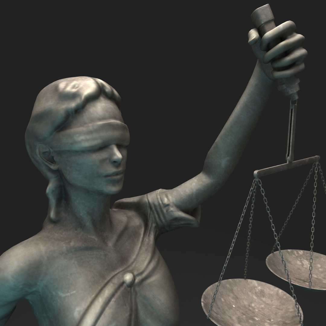 lady justice themis 3d max