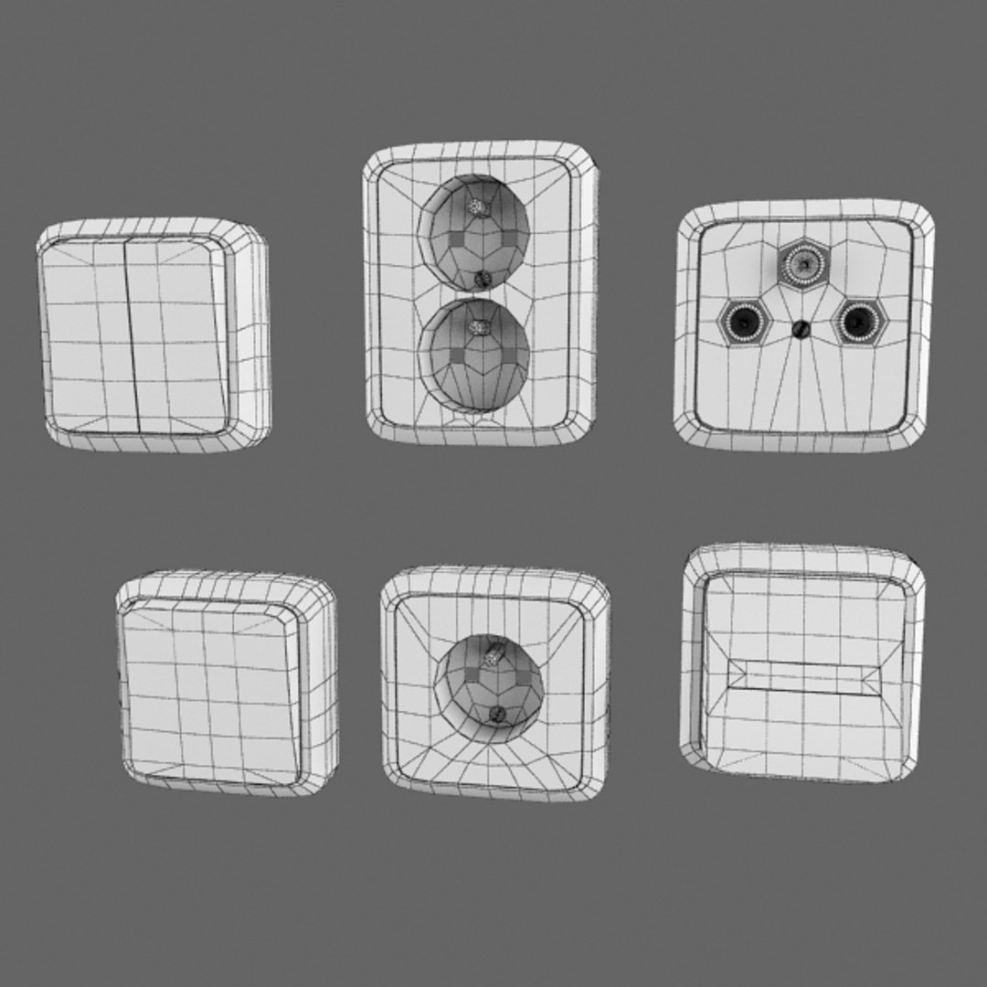 Interior Electrical Outlets 3d Model
