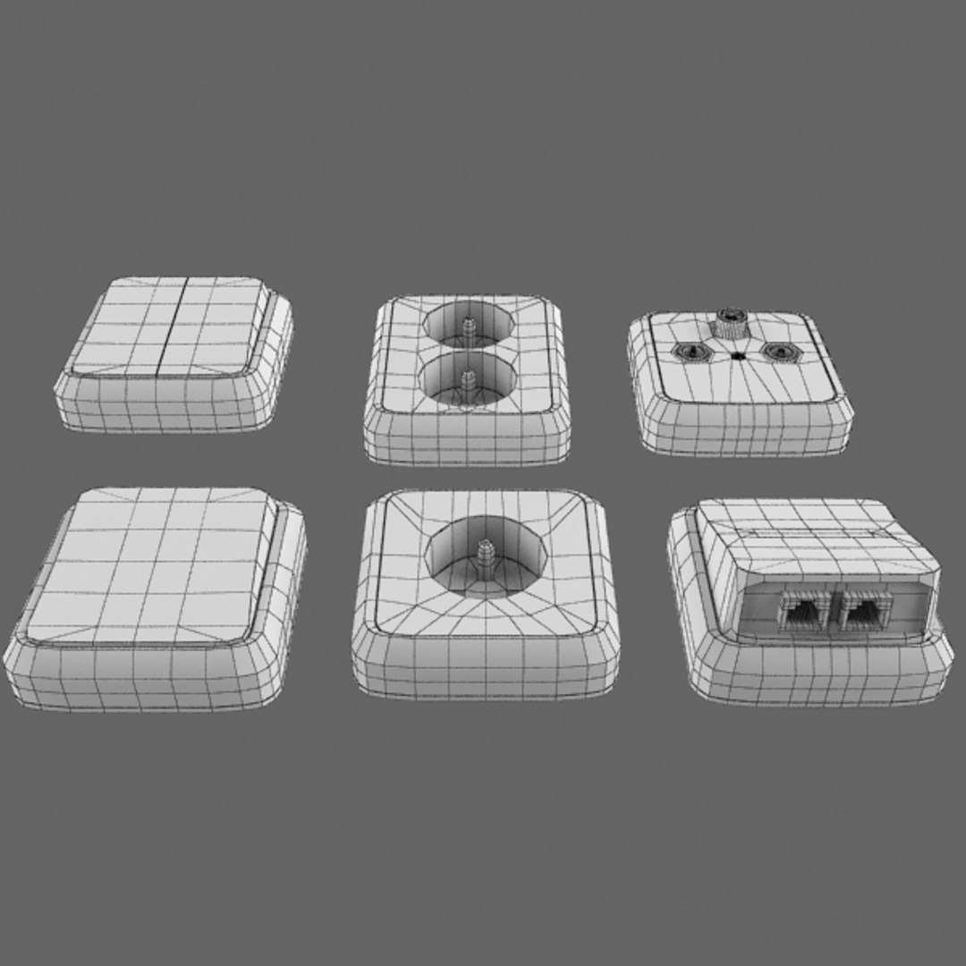 Interior Electrical Outlets 3d Model