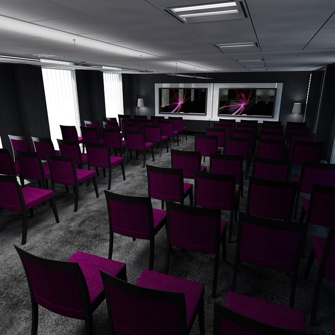 office training room interior 3d max