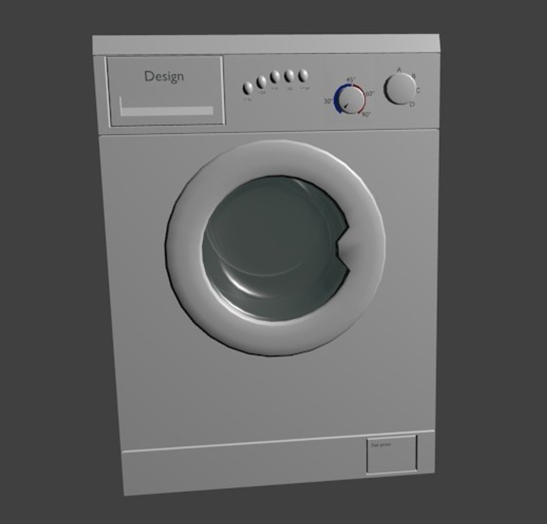 3d washing machine interior designing model
