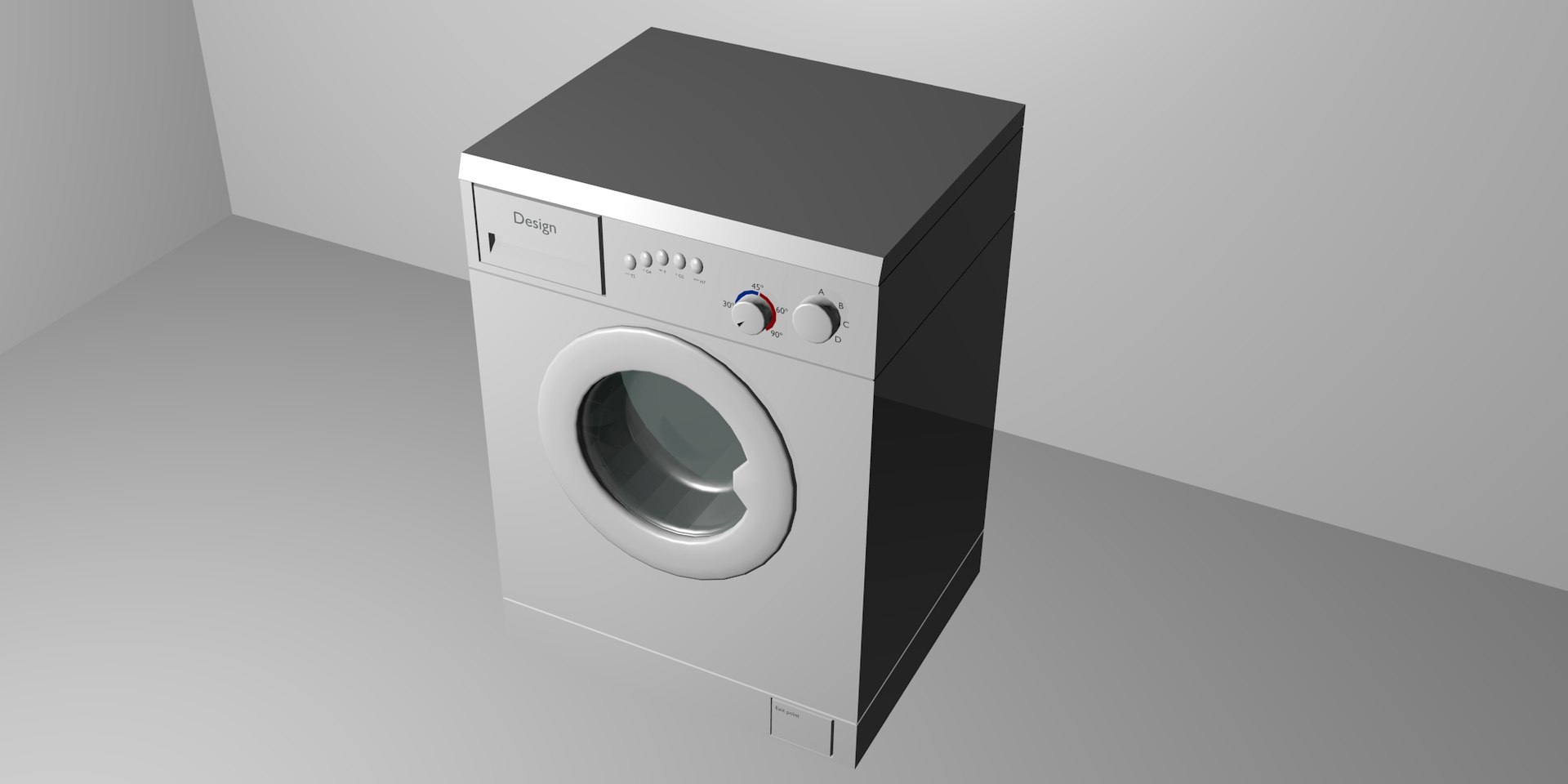 3d washing machine interior designing model