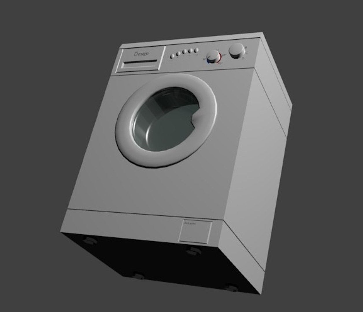 3d washing machine interior designing model
