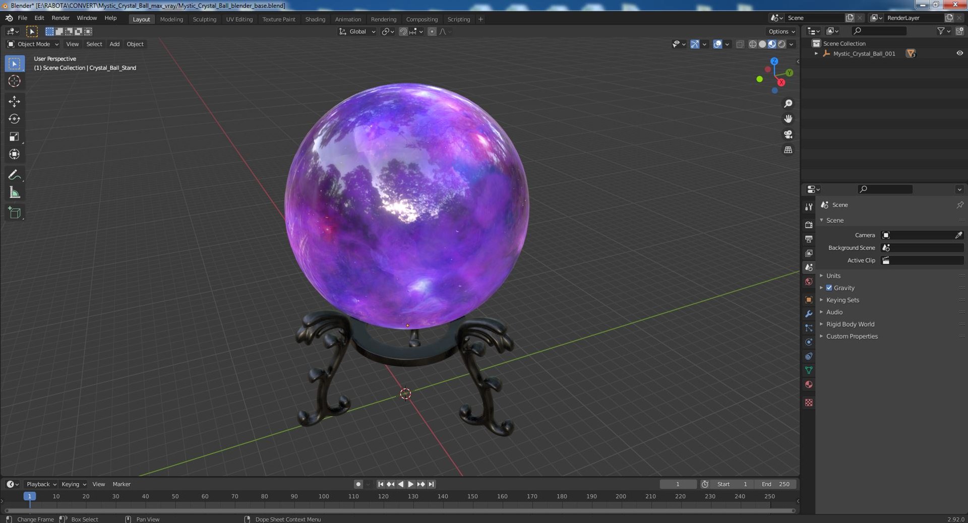 3D Mystic Crystal Ball model - TurboSquid 2021477