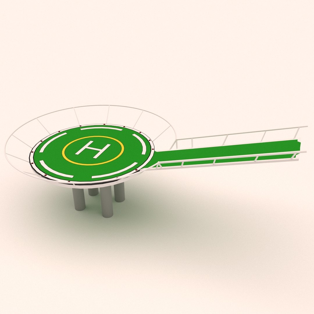 Helipad Architecture 3D Model - TurboSquid 1424790