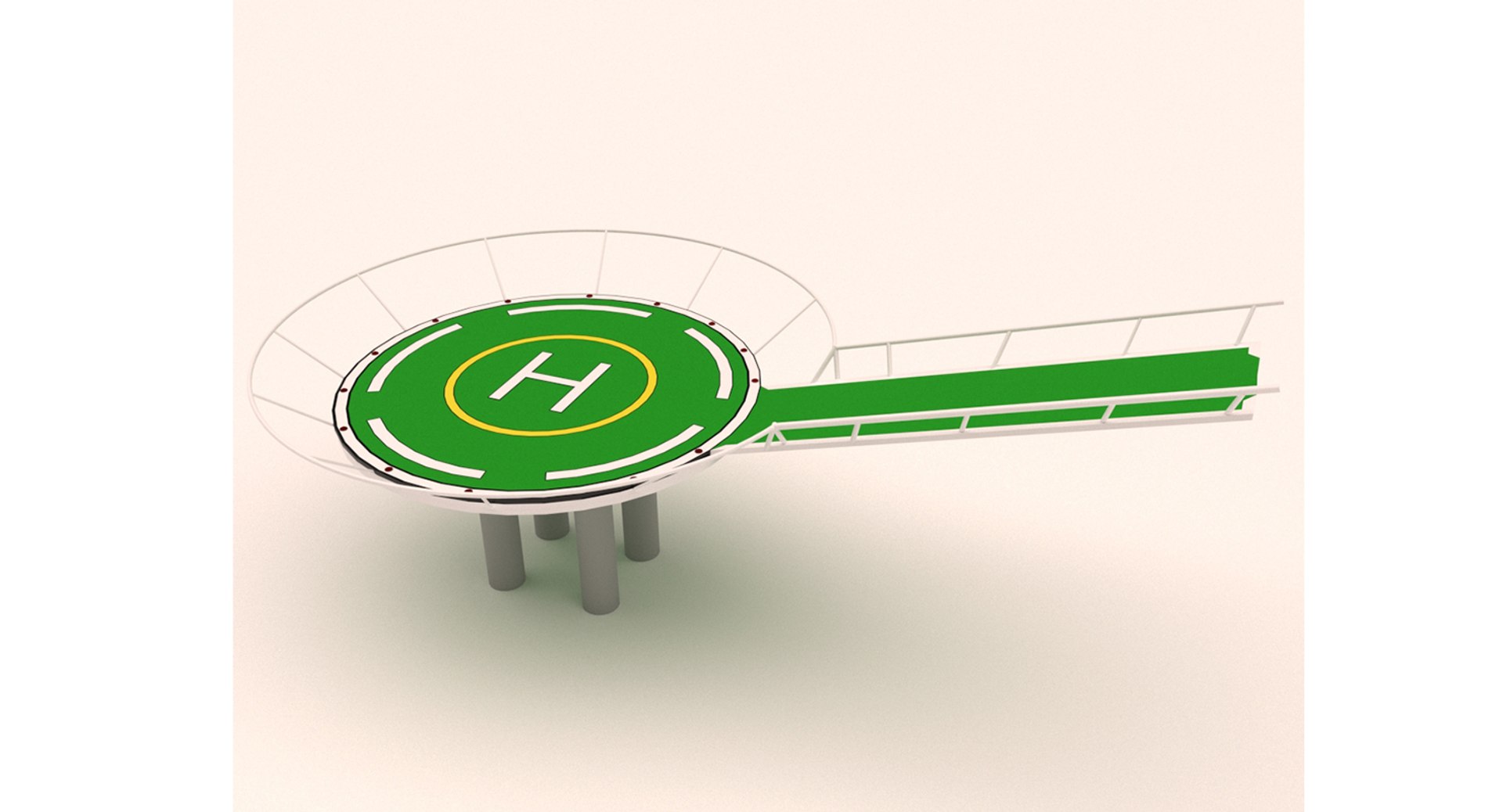 Helipad Architecture 3D Model - TurboSquid 1424790