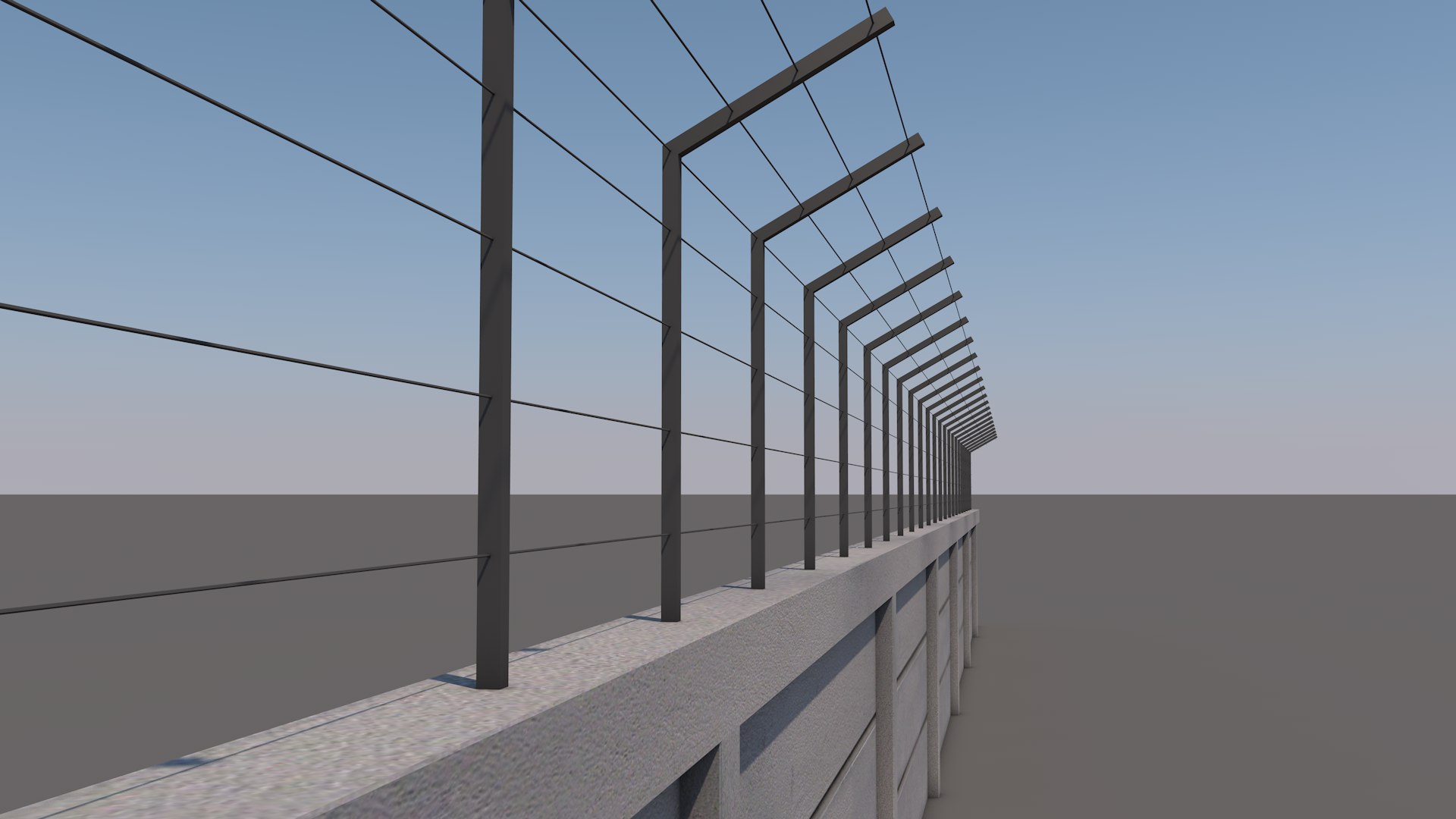 3D Model Prison Fence - TurboSquid 2519349