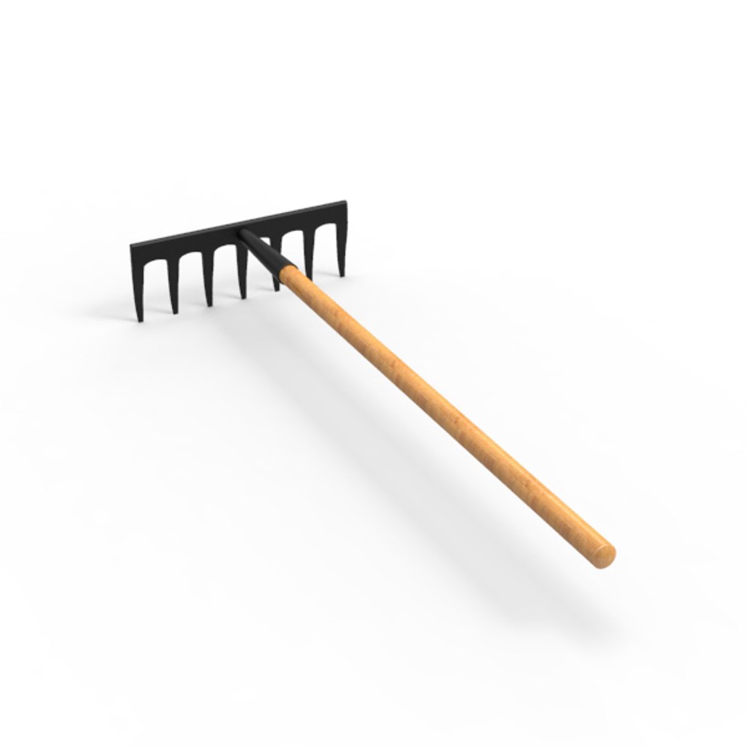 3d Model Garden Rake
