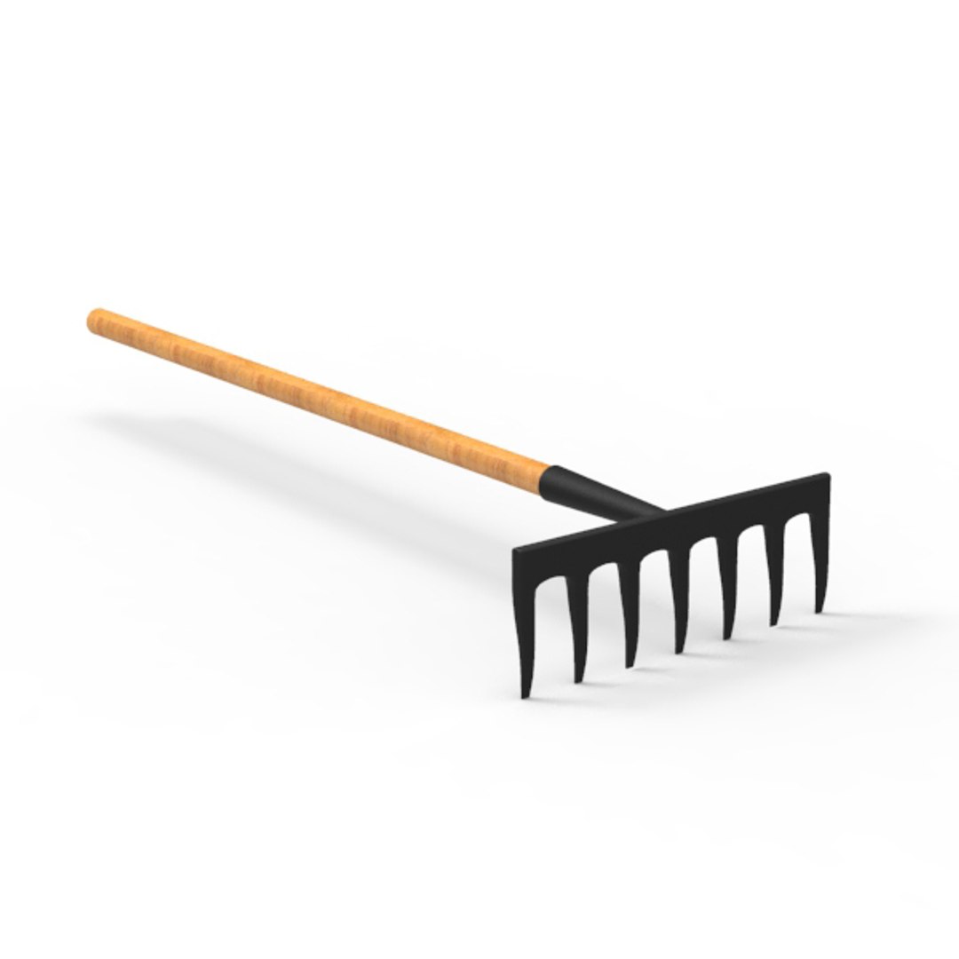 3d Model Garden Rake