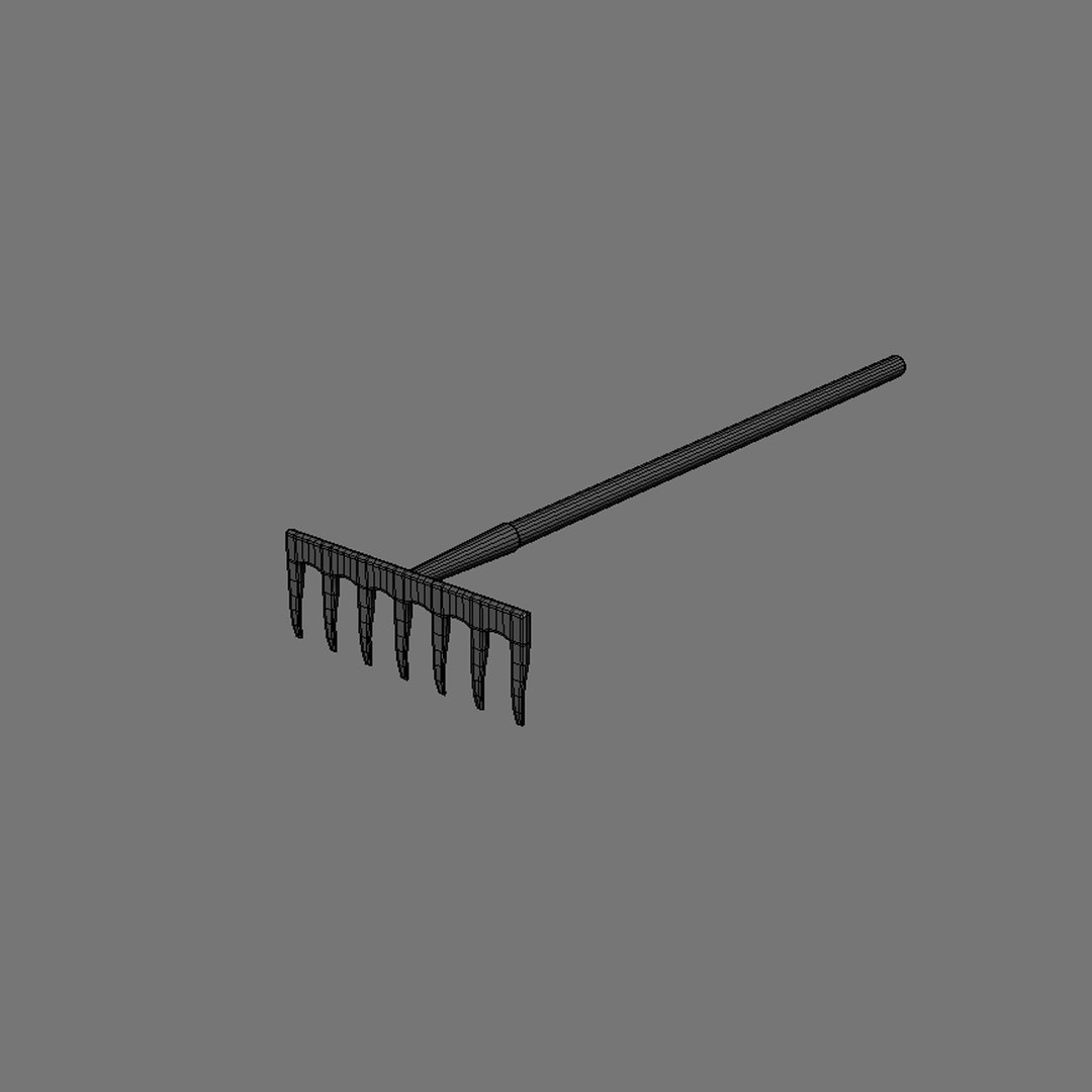 3d Model Garden Rake