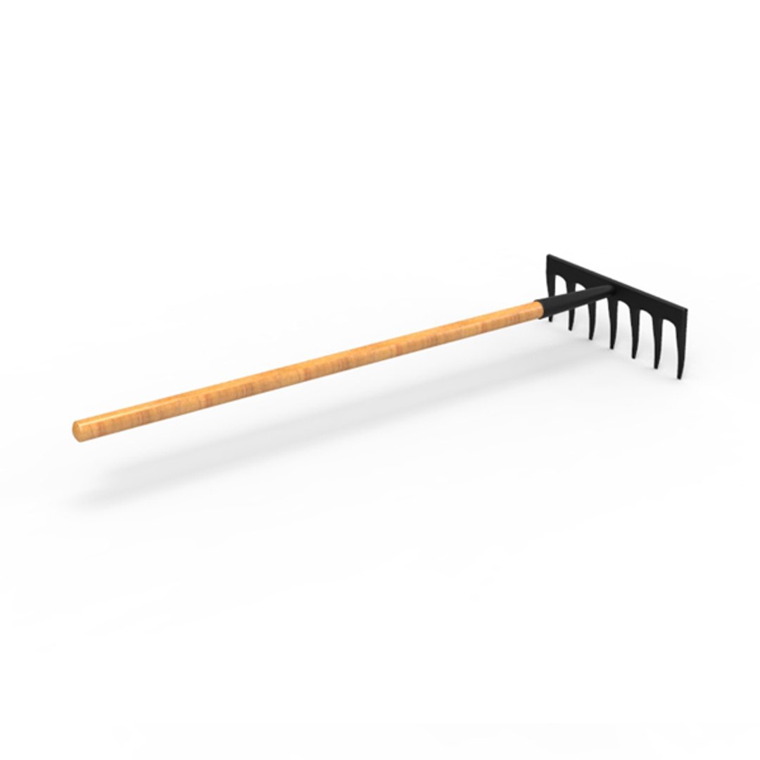 3d Model Garden Rake