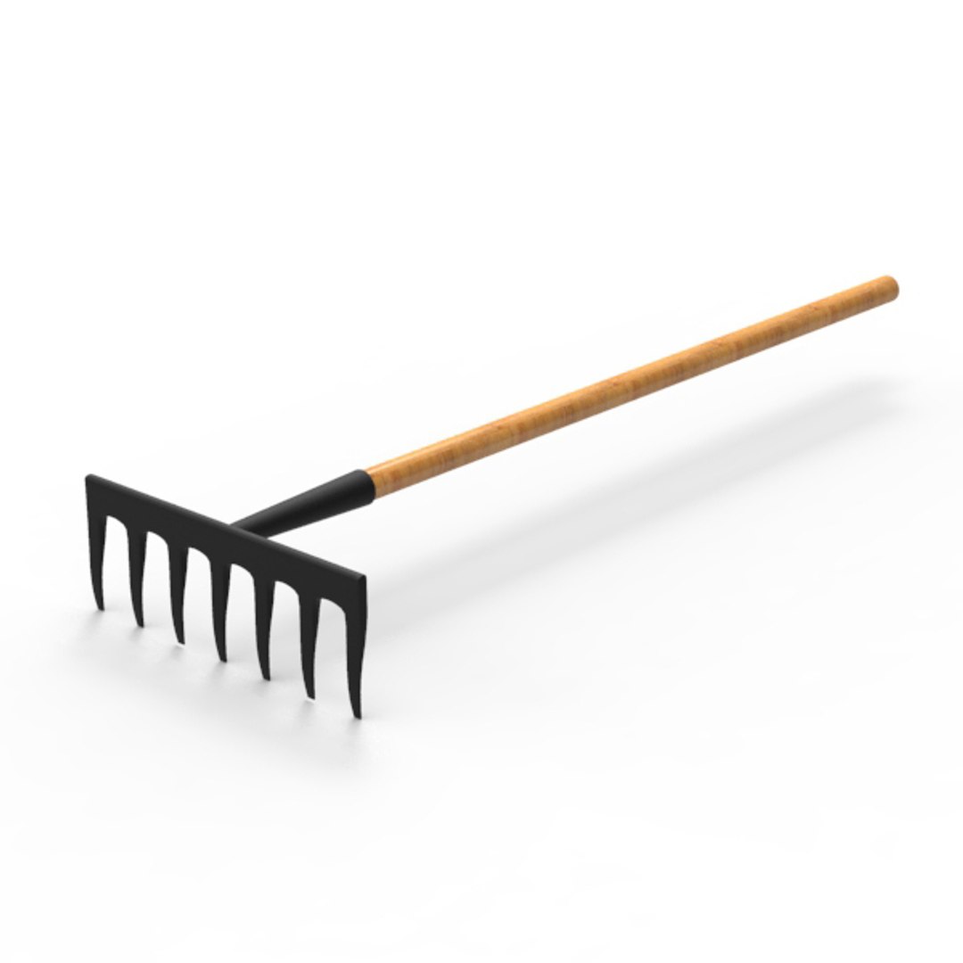 3d Model Garden Rake