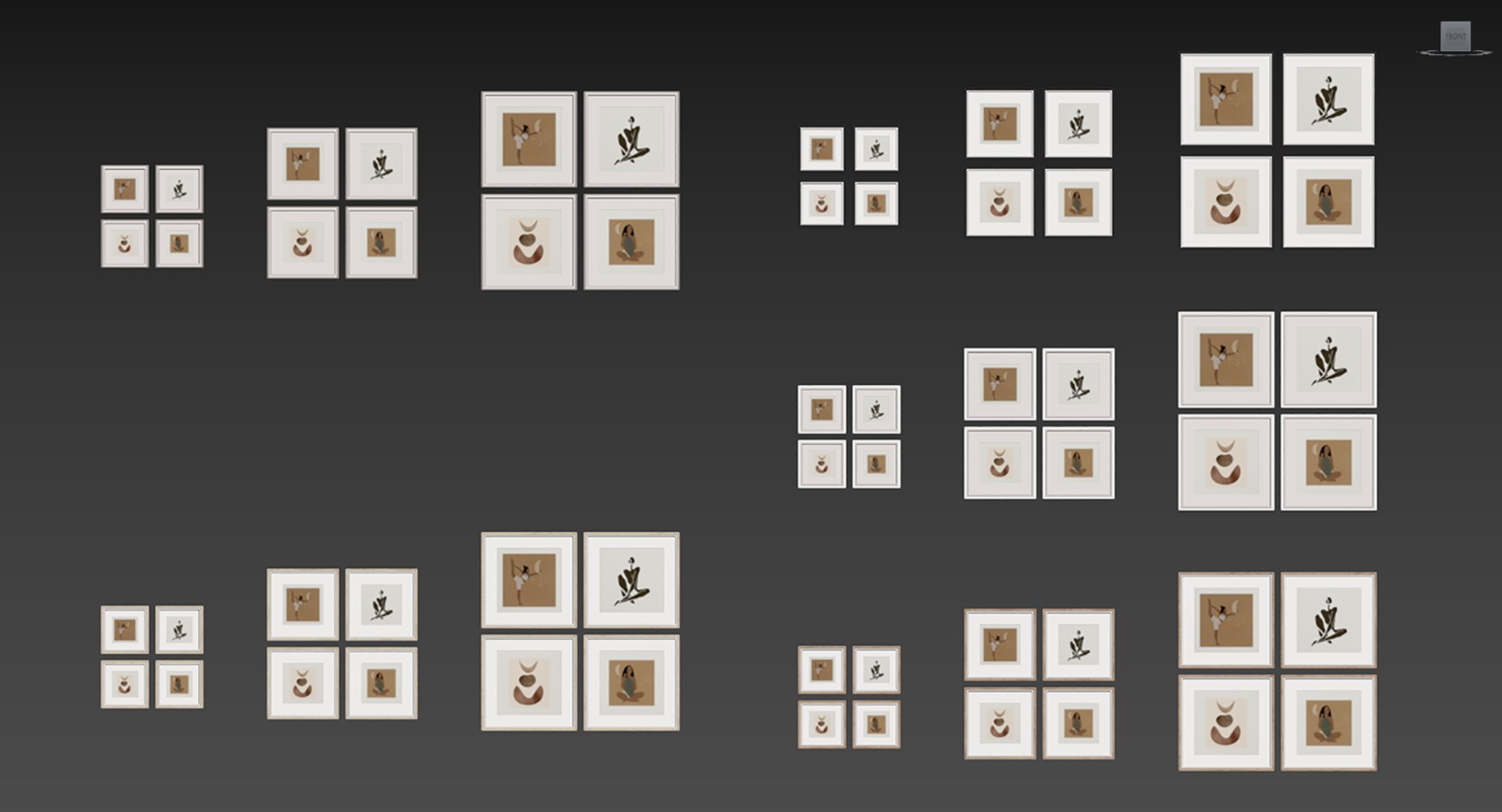 3D Picture Frames Set-461 - TurboSquid 2135087
