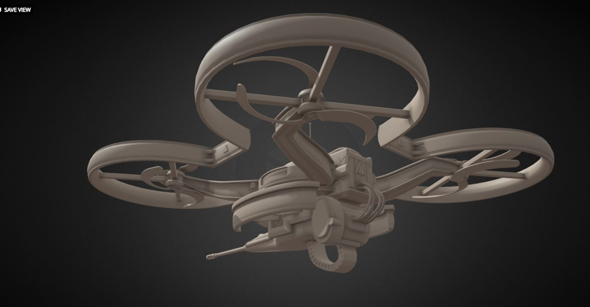3D Military Gunner Drone - TurboSquid 2345927