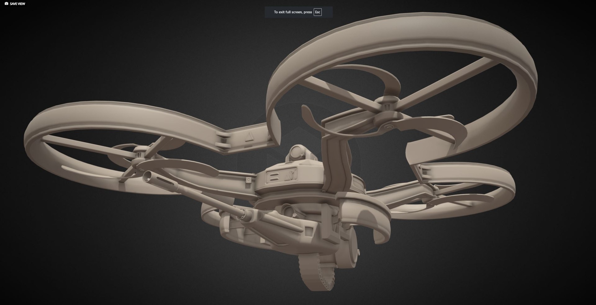 3D Military Gunner Drone - TurboSquid 2345927