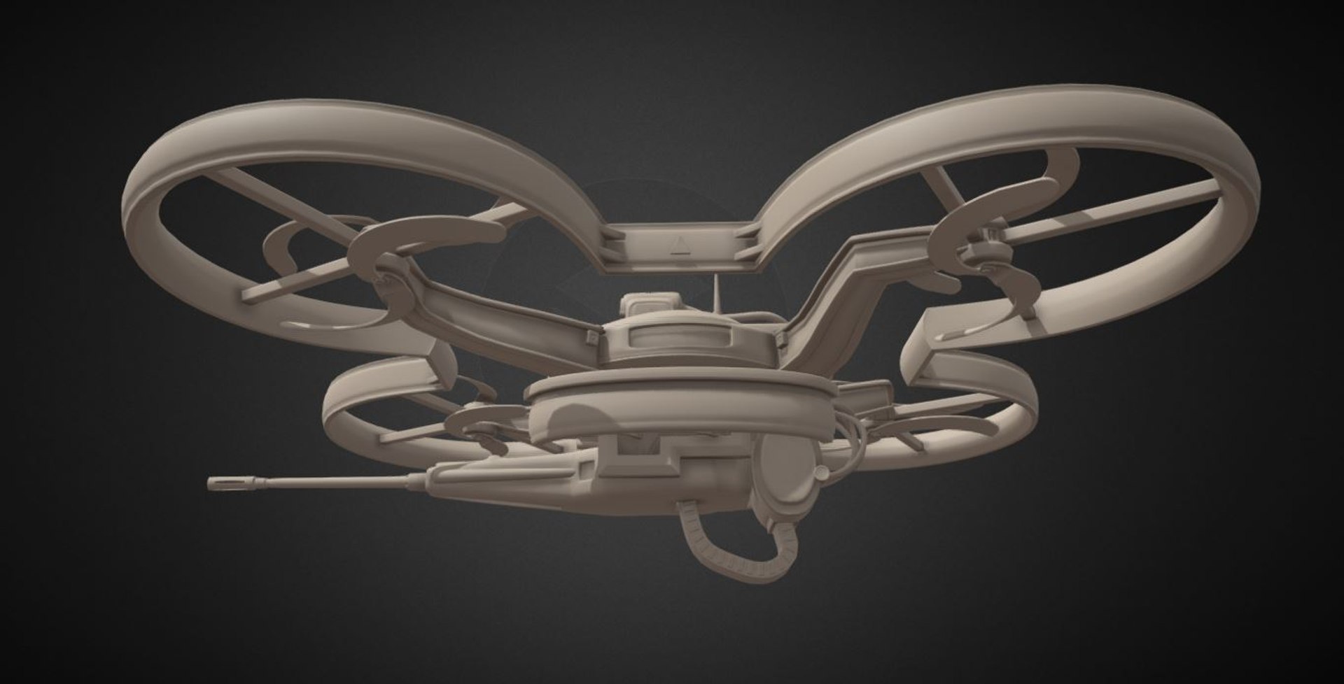 3D Military Gunner Drone - TurboSquid 2345927