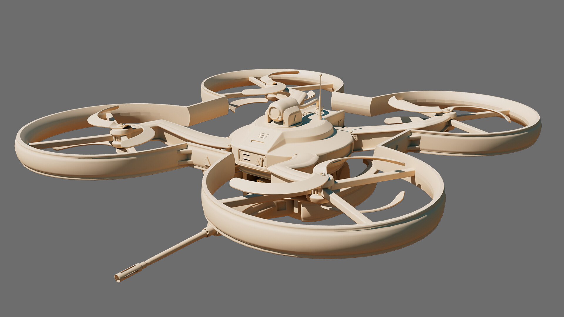 3D Military Gunner Drone - TurboSquid 2345927