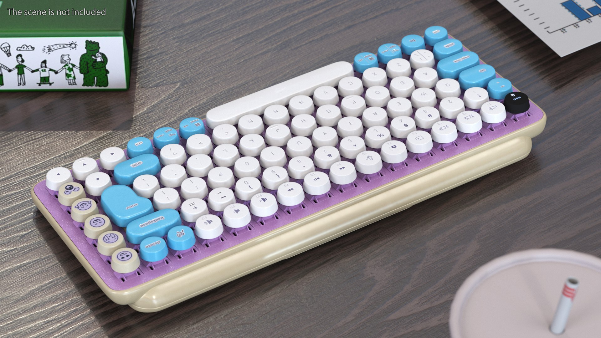 3D Mechanical Keyboard With Emoji Keys - TurboSquid 1974426
