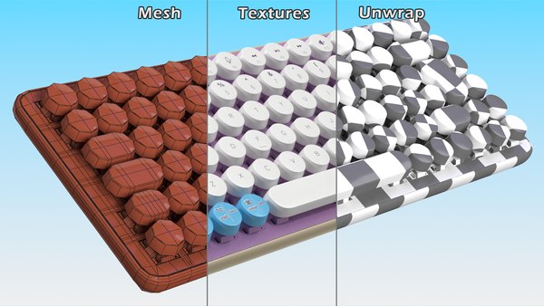 modelo 3d Mechanical Keyboard with Emoji Keys - TurboSquid 1974426