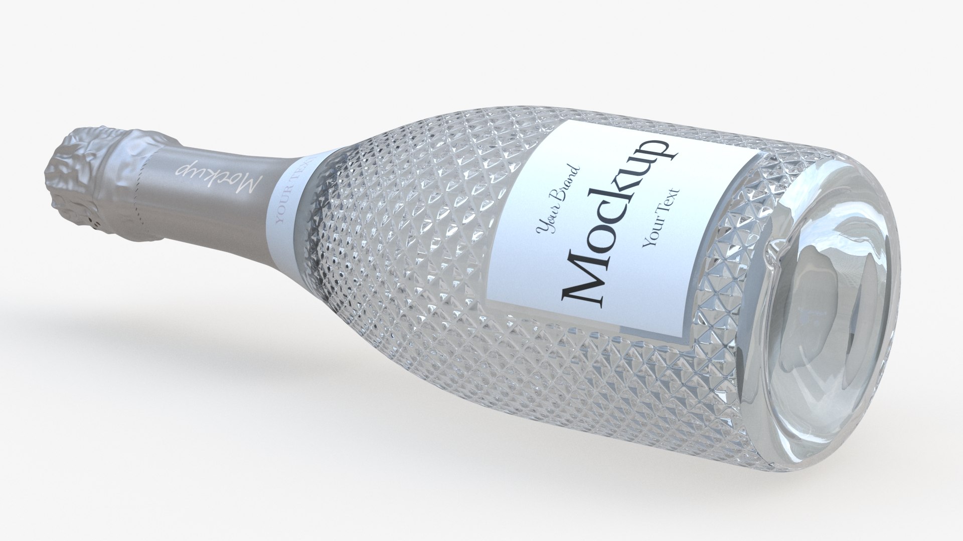 Mockup Sparkling Wine Bottle 3D - TurboSquid 2293382