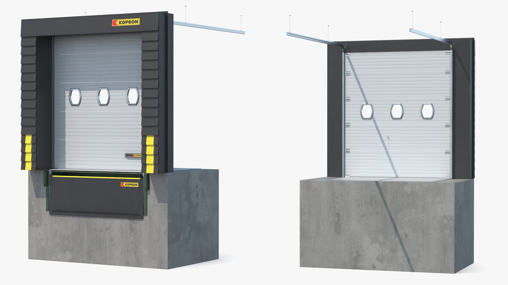 Kopron Retractable Dock Shelter For Loading Bays Rigged 3D Model ...