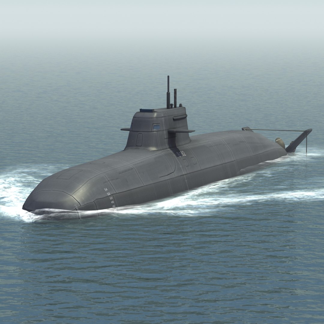 3d Model Of Type 212 Attack Submarine