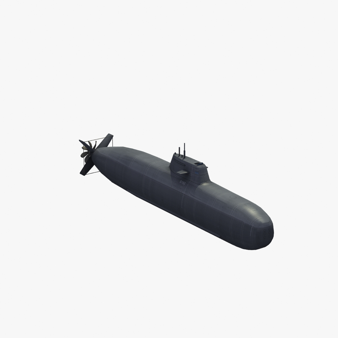 3d Model Of Type 212 Attack Submarine