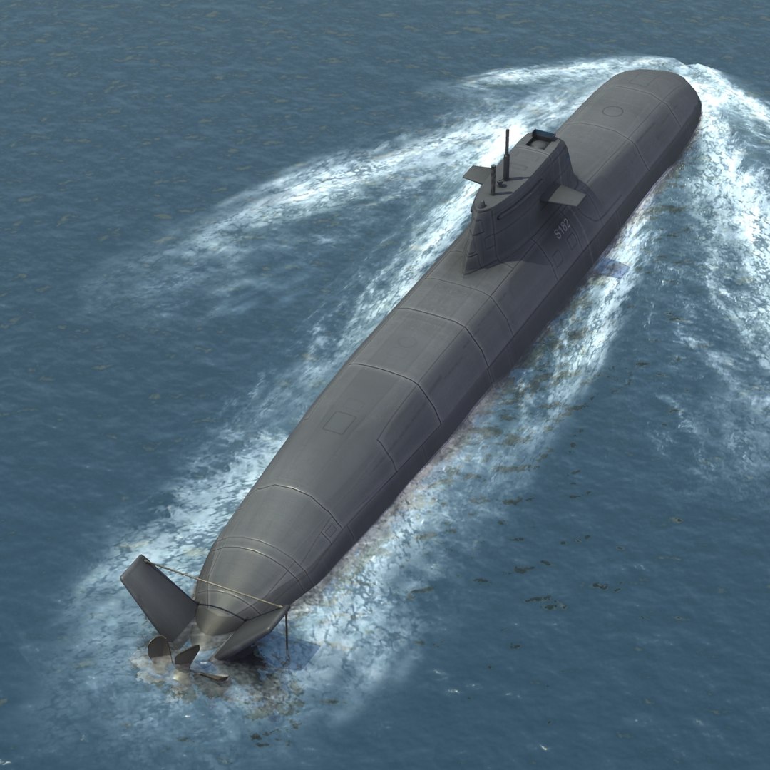 3d Model Of Type 212 Attack Submarine