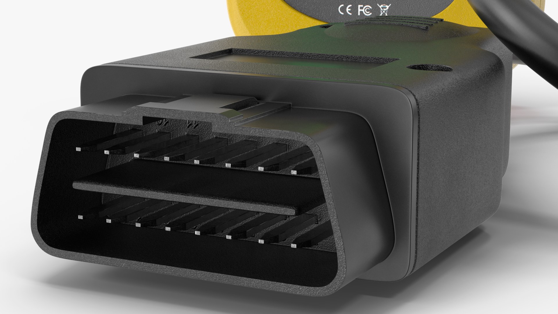 3D OBD2 Code Reader Yellow Vertical Position Model - TurboSquid 1851560