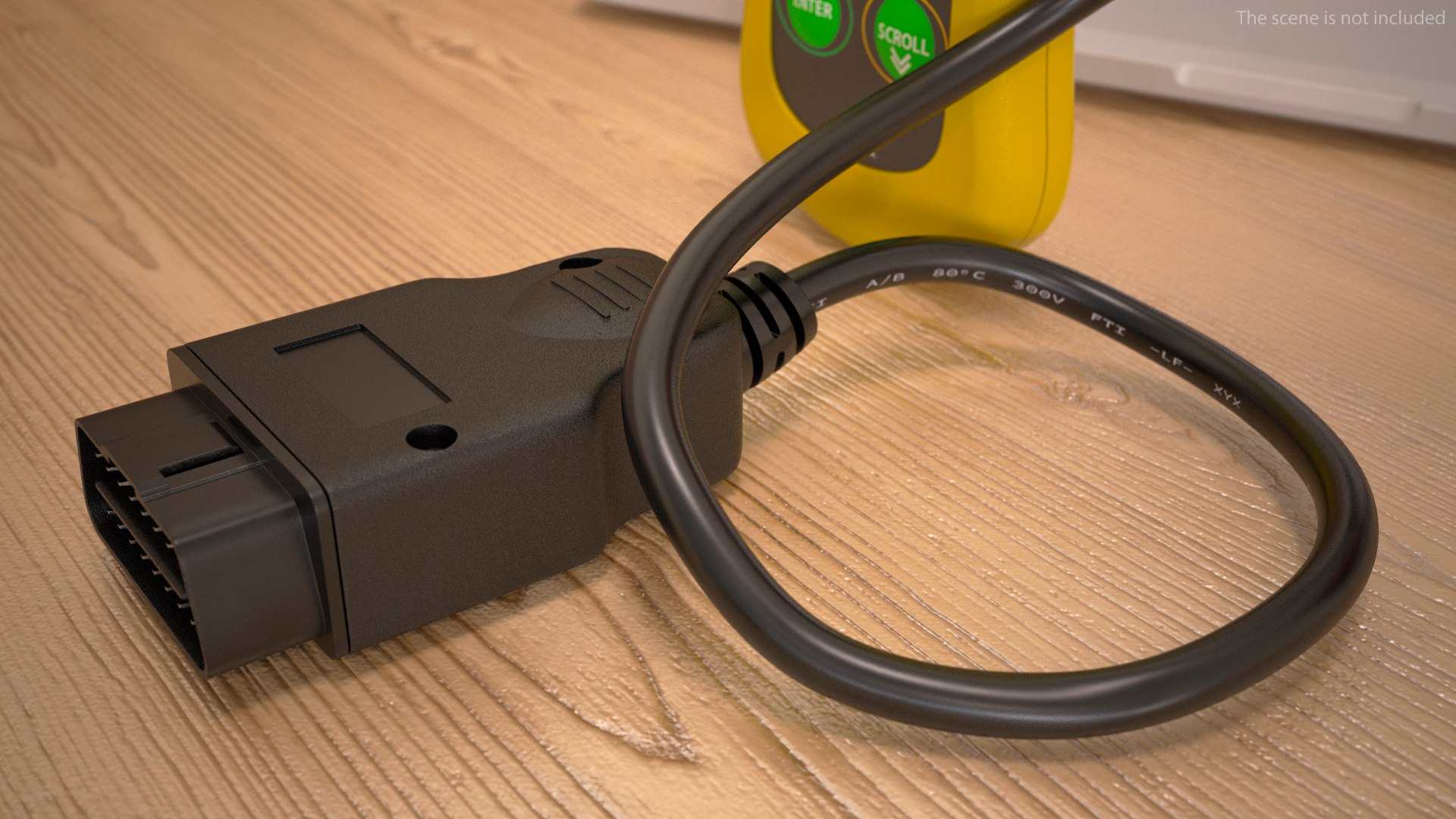 3D OBD2 Code Reader Yellow Vertical Position Model - TurboSquid 1851560