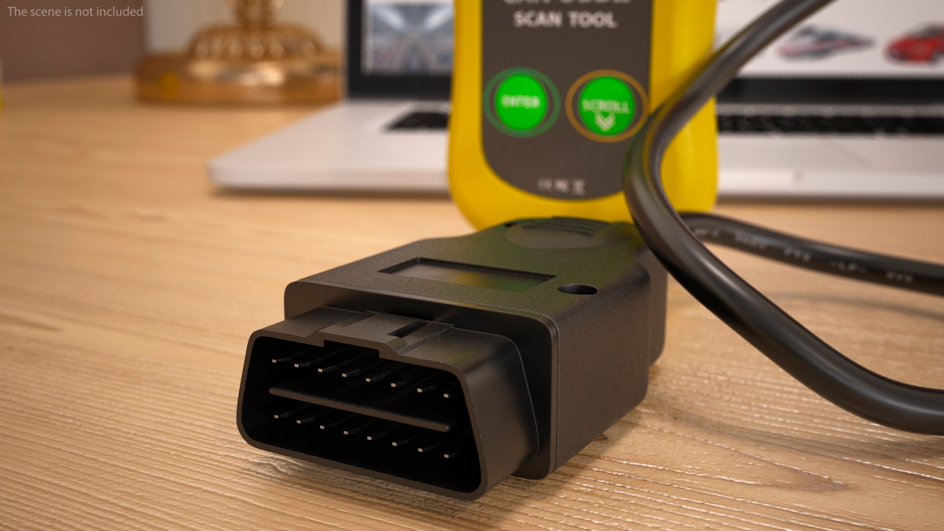 3D OBD2 Code Reader Yellow Vertical Position Model - TurboSquid 1851560