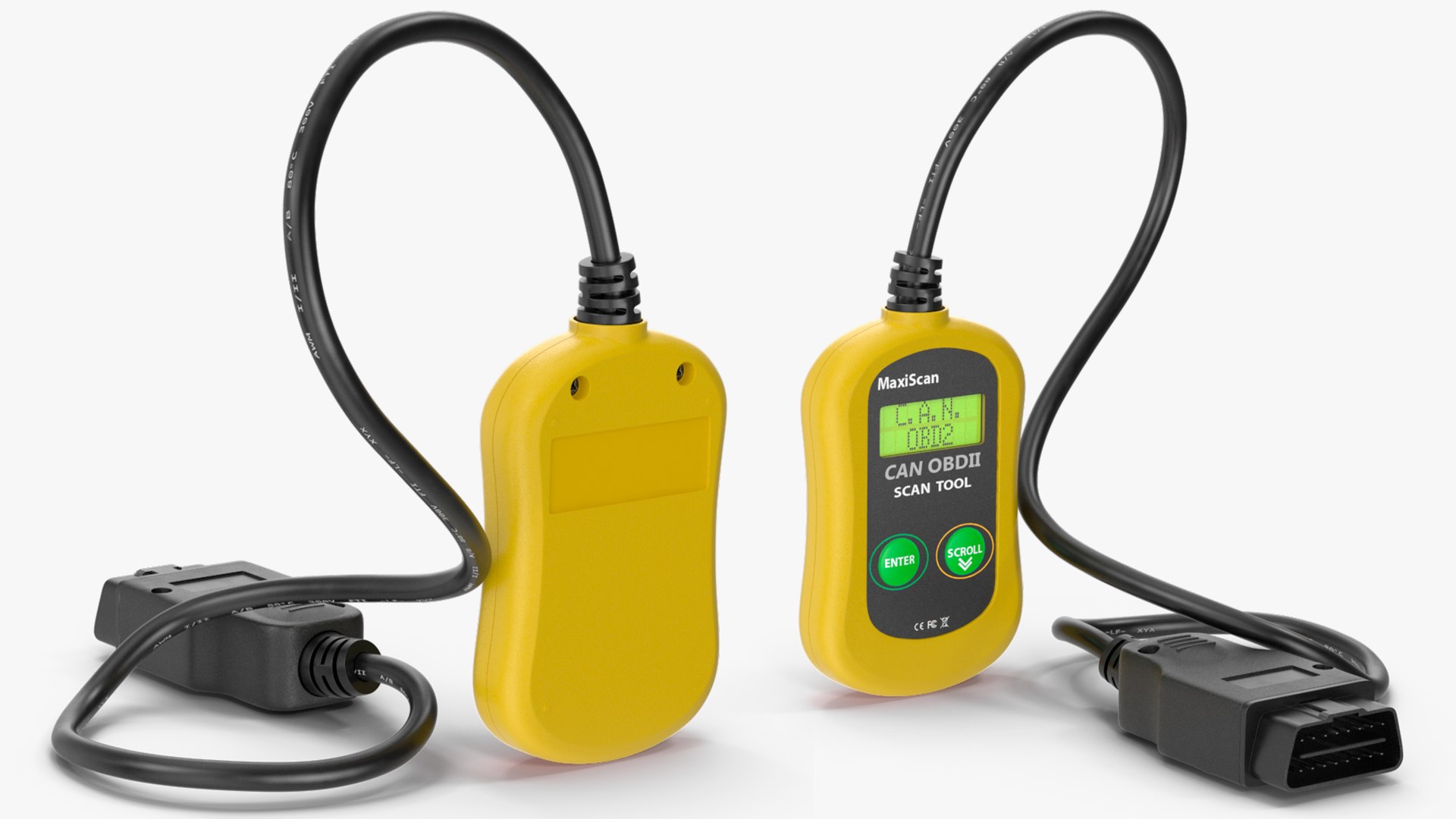 3D OBD2 Code Reader Yellow Vertical Position Model - TurboSquid 1851560