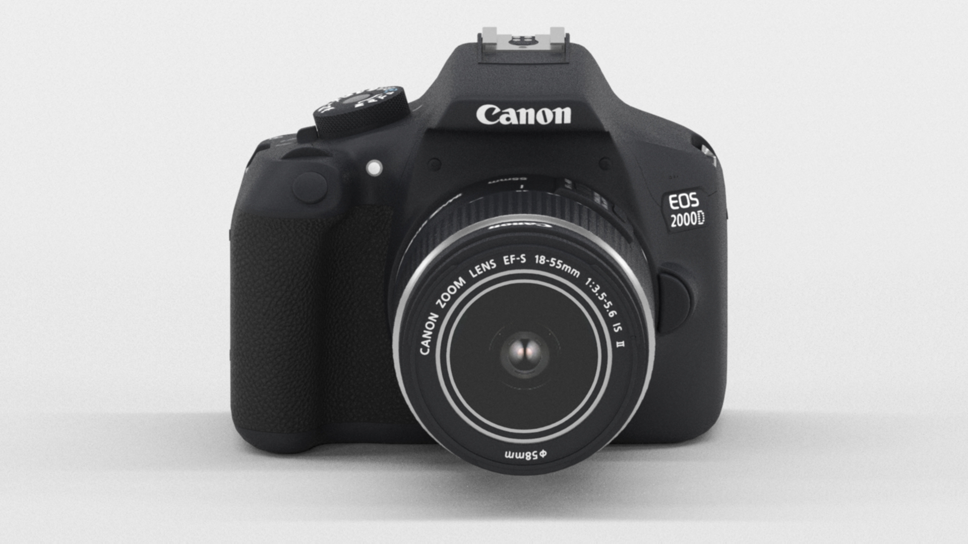3D Model Canon EOS 2000D DSLR Camera And EF-S 18-55 Mm - TurboSquid 2351431