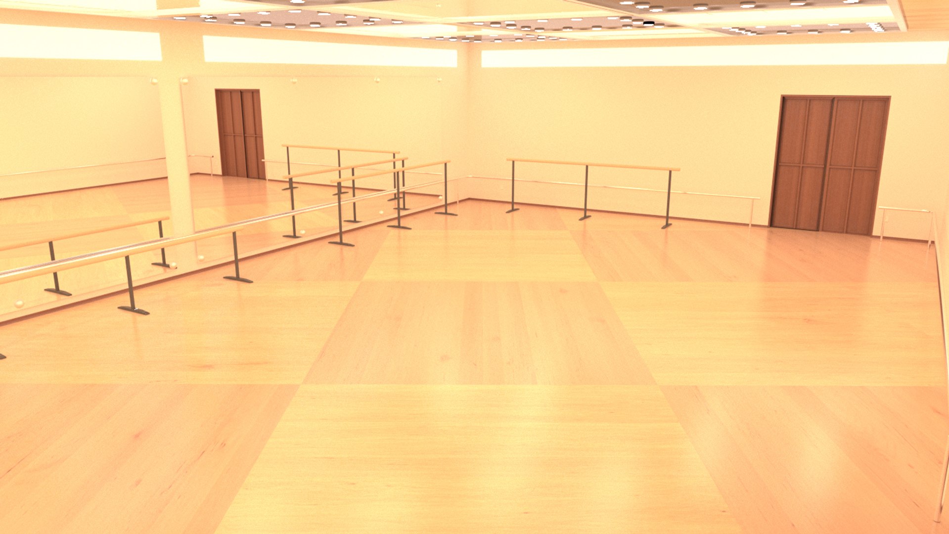 Choreography Room Interior 3D Model - TurboSquid 1422114