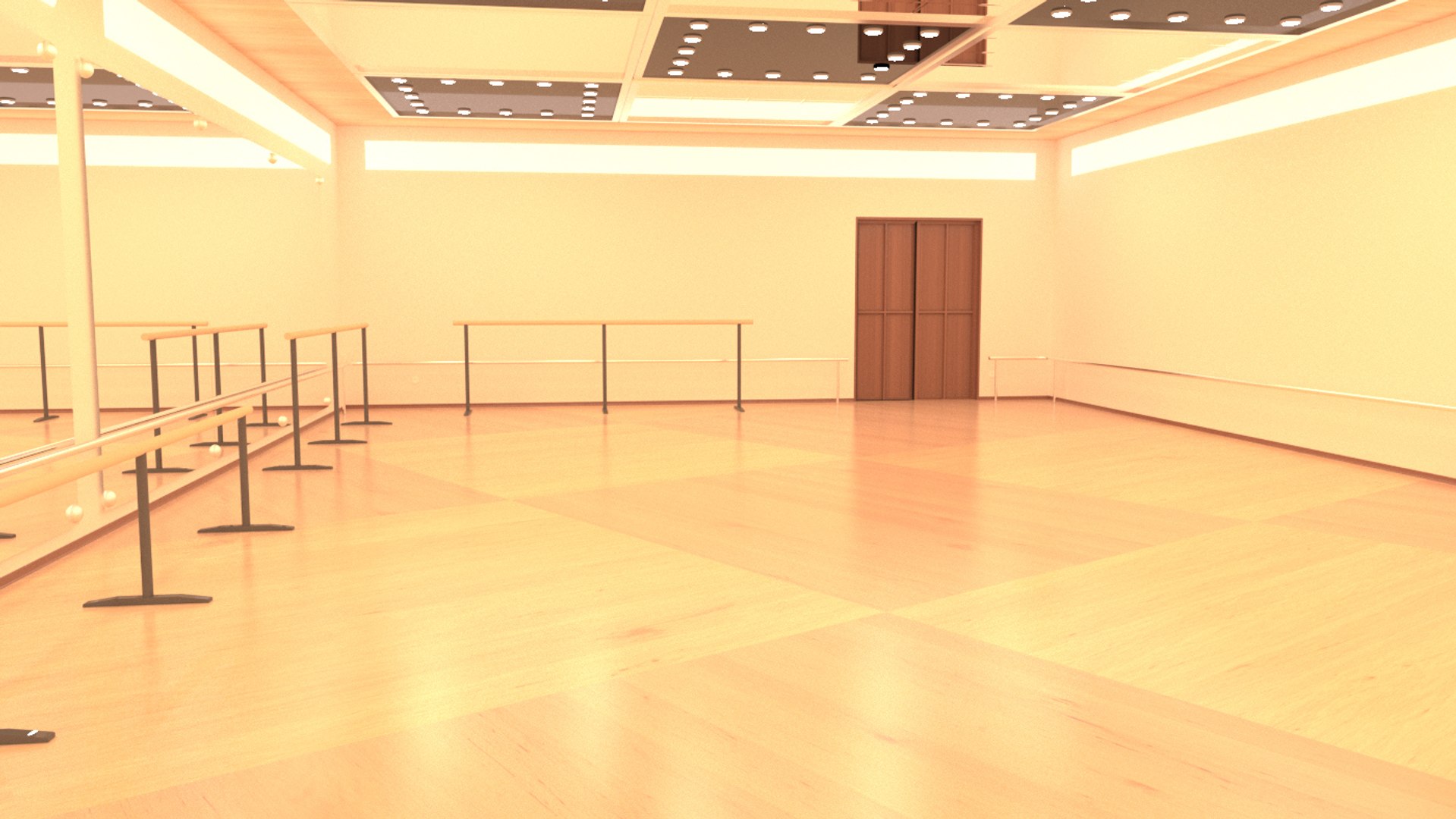 Choreography Room Interior 3D Model - TurboSquid 1422114