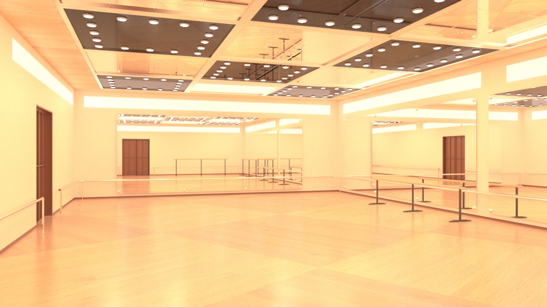 Choreography Room Interior 3D Model - TurboSquid 1422114