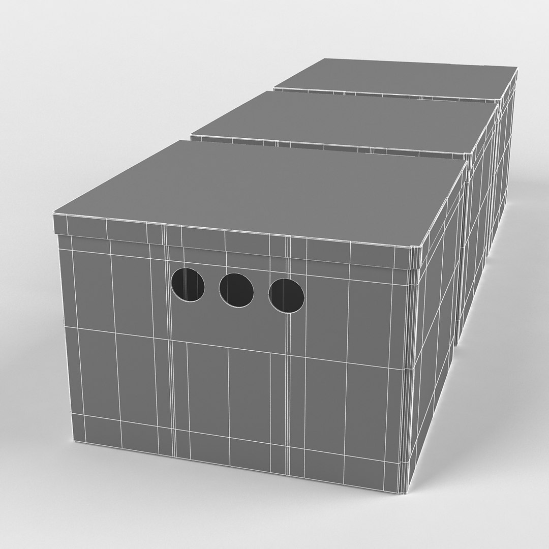 3d Model White Boxes
