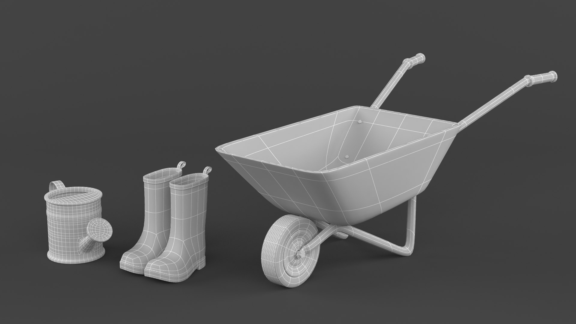 Wheelbarrow 3D - TurboSquid 2177610