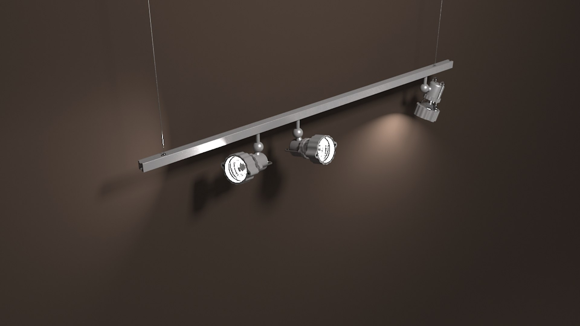 3d Gallery Light Set Model