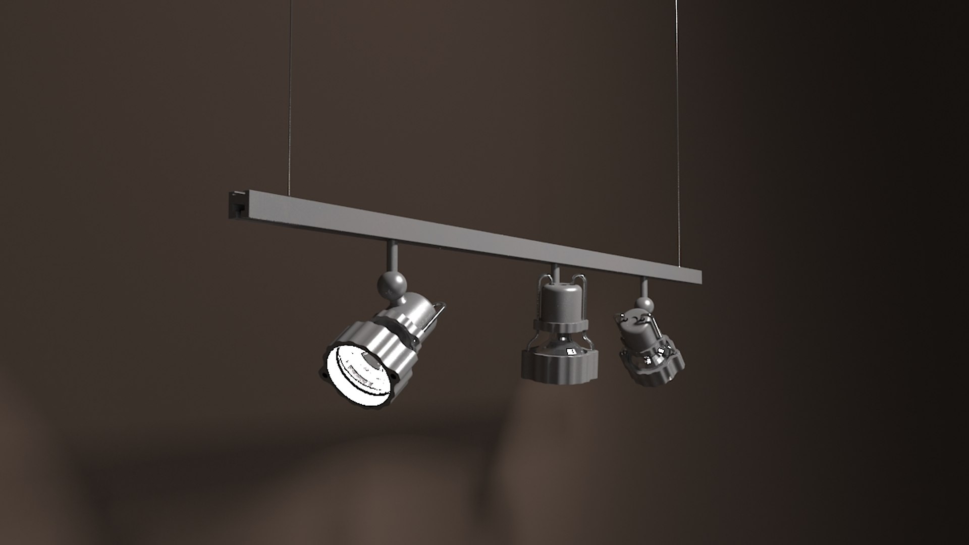 3d Gallery Light Set Model