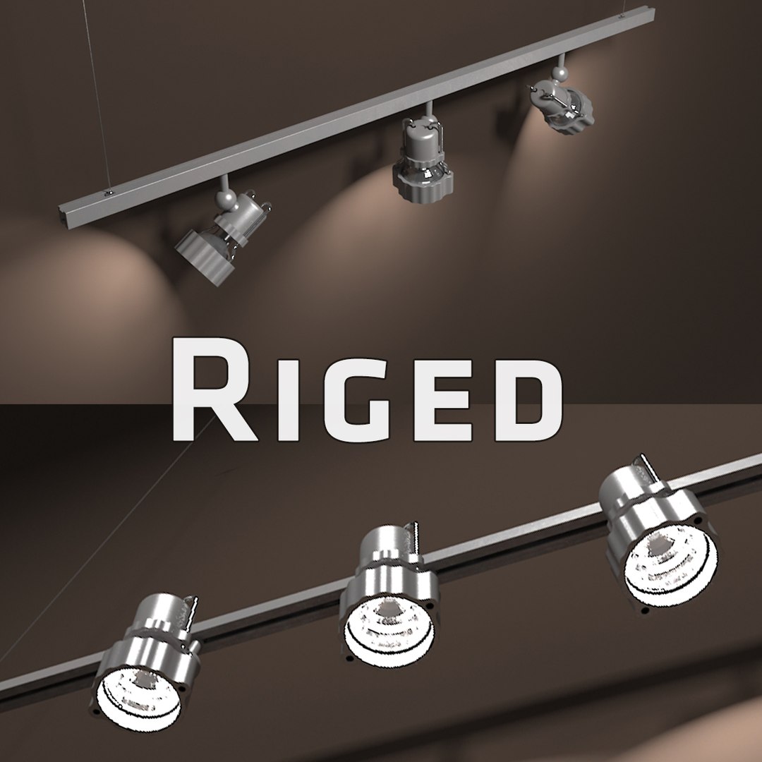 3d Gallery Light Set Model